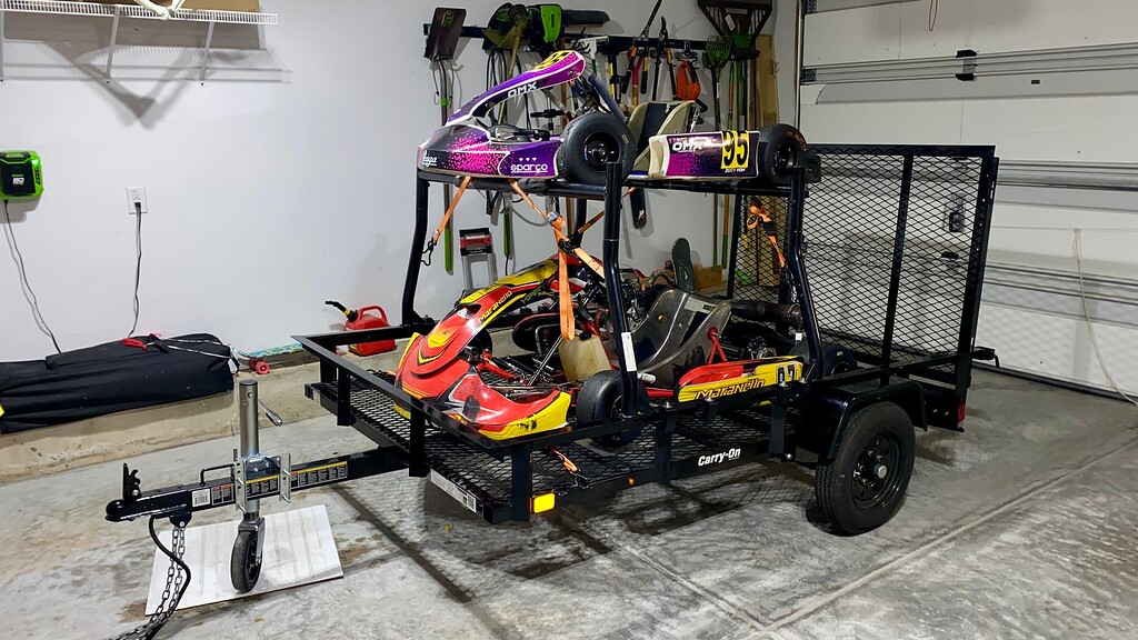 Karting Trailer w/ Rack - 5x8 Utility Trailer for two karts - SOLD ...
